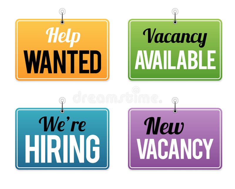 Employment Opportunity Signs Stock Vector - Illustration of label ...