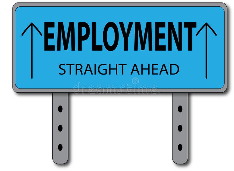 Employment Sign Concept stock illustration. Illustration of blue - 29534327