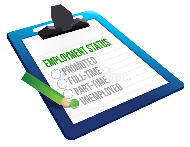 Employment Status Clipboard Stock Illustration - Illustration of ...