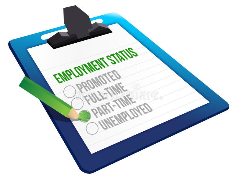 Employment Status Clipboard Stock Illustration - Illustration of ...