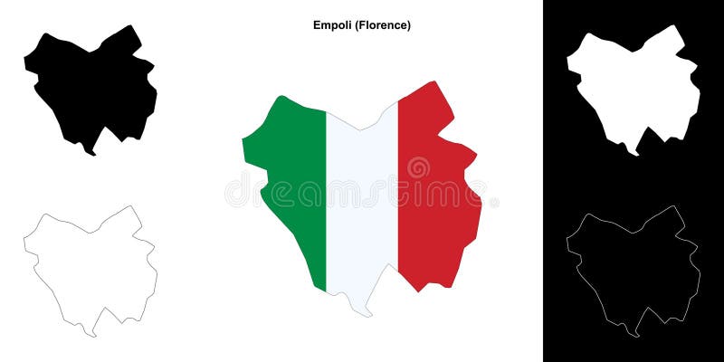 Empoli outline map stock vector. Illustration of isolated - 379156810
