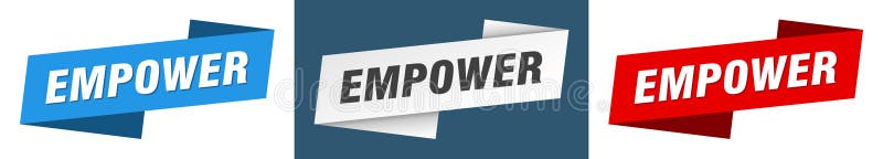 Empower ribbon. stock vector. Illustration of seal, vignette - 191260785