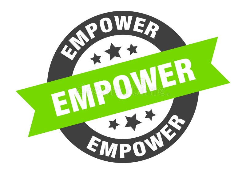 Empower Sign. Empower Round Ribbon Sticker Stock Vector - Illustration ...