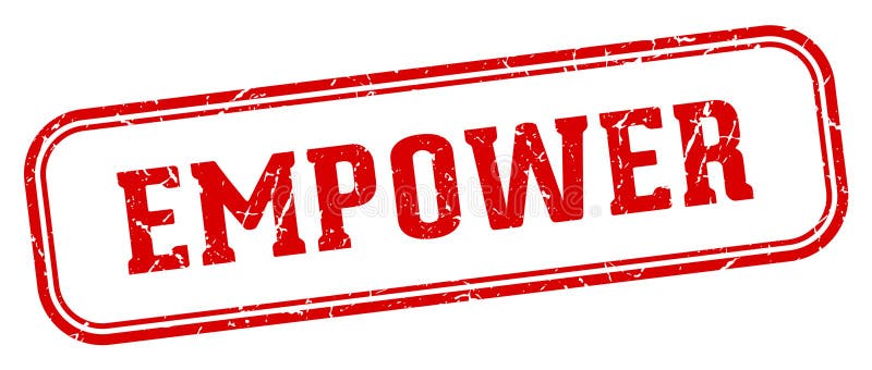 Empower Stamp. Empower Rectangular Stamp on White Background Stock ...
