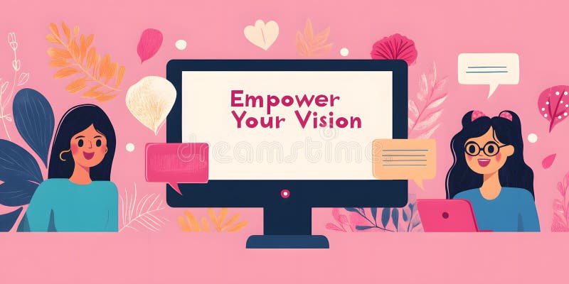 Empower Your Vision with Collaborative Discussion Stock Illustration ...