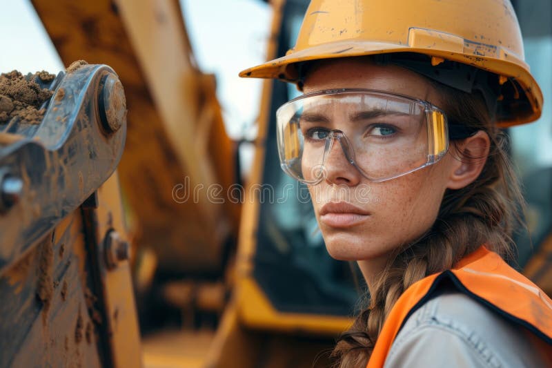 Empowered Female Construction Worker Stock Illustration - Illustration ...