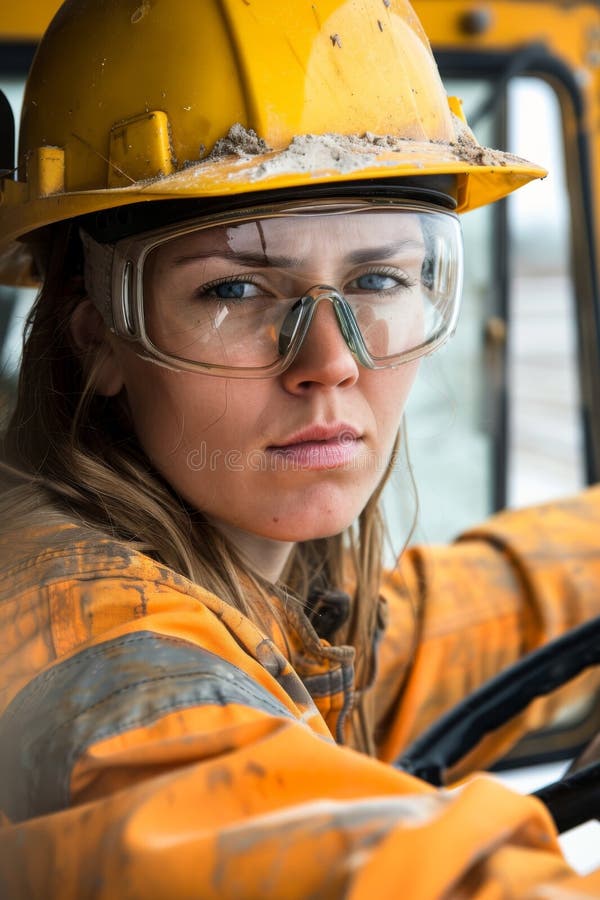 Empowered Female Construction Worker Stock Illustration - Illustration ...