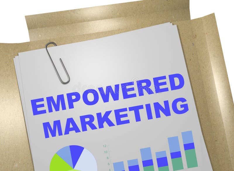 Empowered Marketing Concept Stock Illustration - Illustration of ...