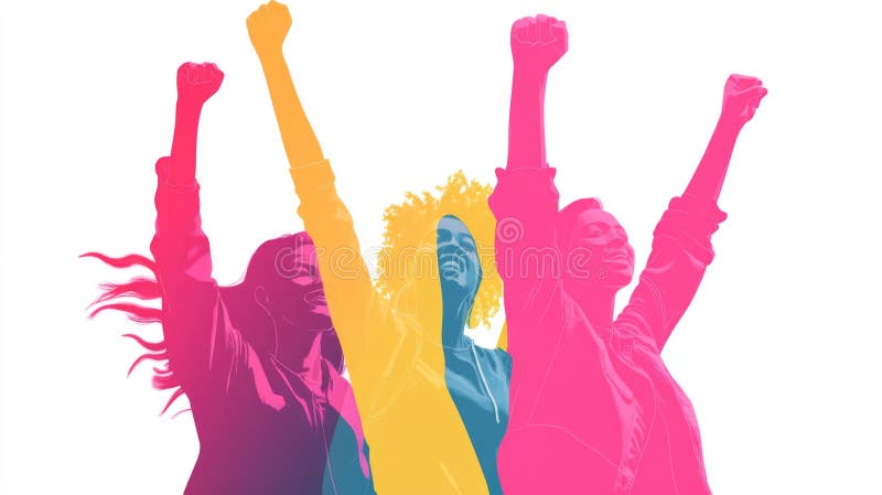 Empowered Women - Free Vector Hand-Drawn Illustration with Laptop Stock ...