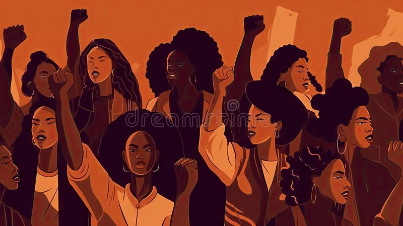 Empowering Black People during Black History Month. Stock Illustration ...