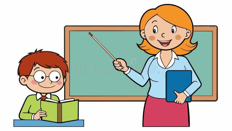 Empowering Education Expert Female Teacher Guides Vector Mastery with ...