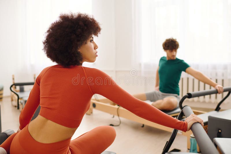 Empowering Movement and Connection in a Stock Image - Image of reformer ...