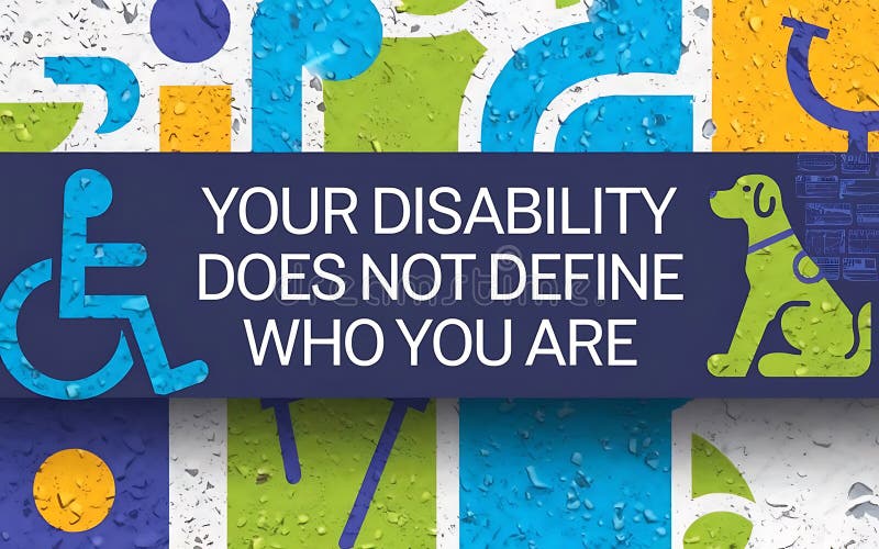 Empowering Quote Banner Over an Abstract Background with Disability ...