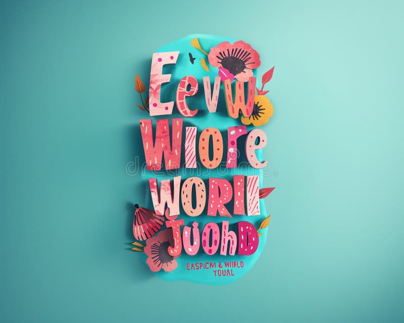 Empowering Slogans Develop a Banner with Bold Typography Stock ...