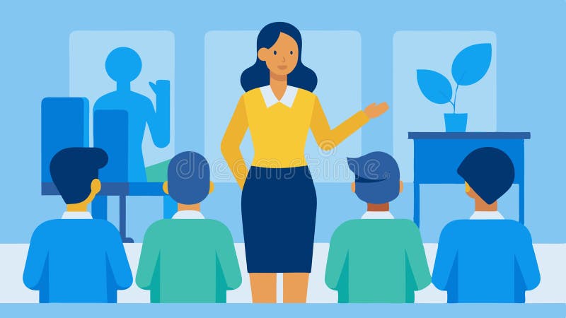 Empowerment through Education a Trainer Standing in Front of a Group of ...