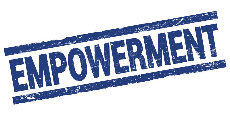 EMPOWERMENT Text on Blue Rectangle Stamp Sign Stock Illustration ...