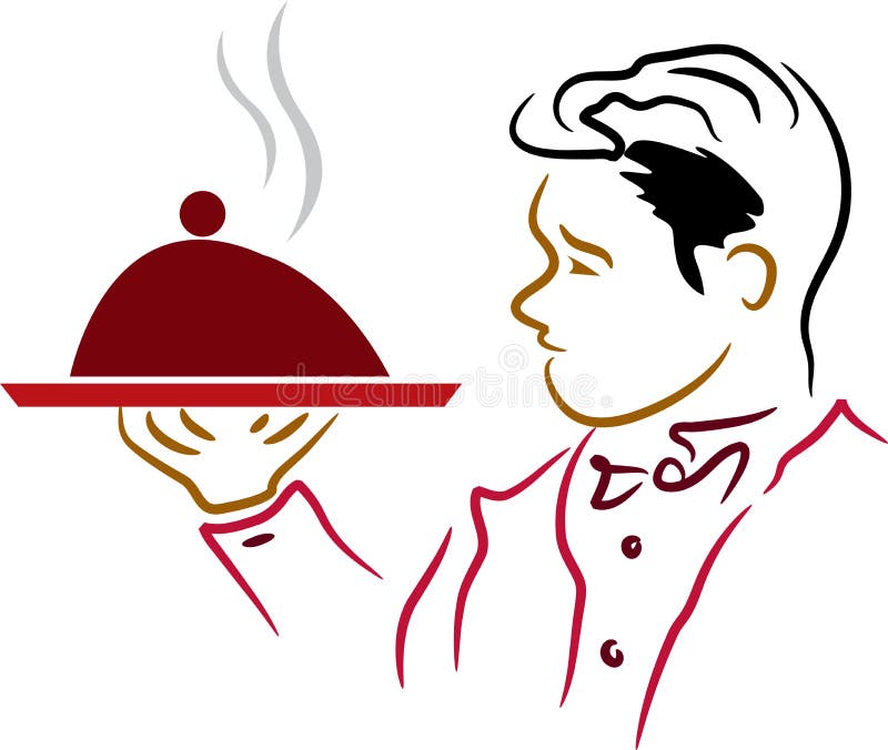 Empregado de mesa ilustração do vetor. Ilustração de trabalhador - 19473367