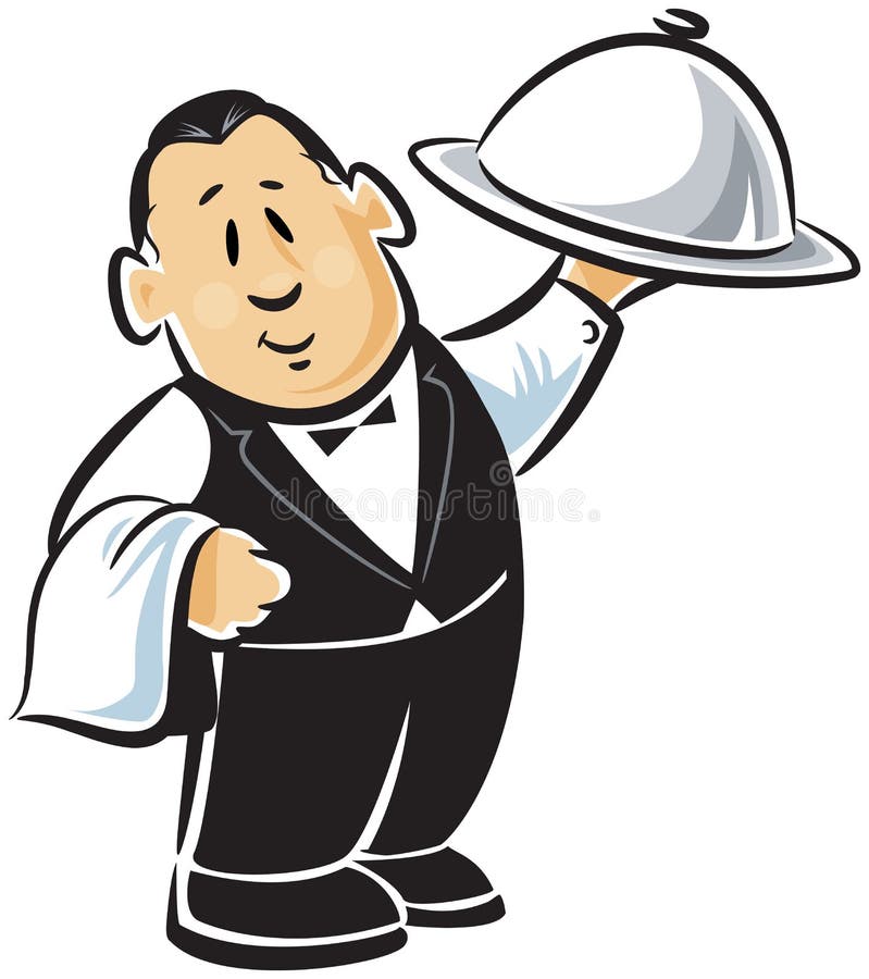 Empregado De Mesa Profissional Ilustração do Vetor - Ilustração de ...