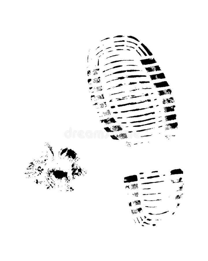 Empreinte de pas illustration de vecteur. Illustration du trace - 8957143