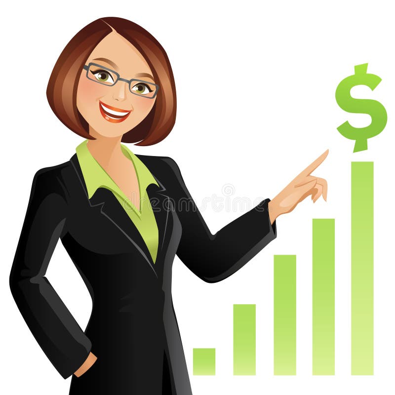 Empresaria ilustración del vector. Ilustración de dedo - 66652597