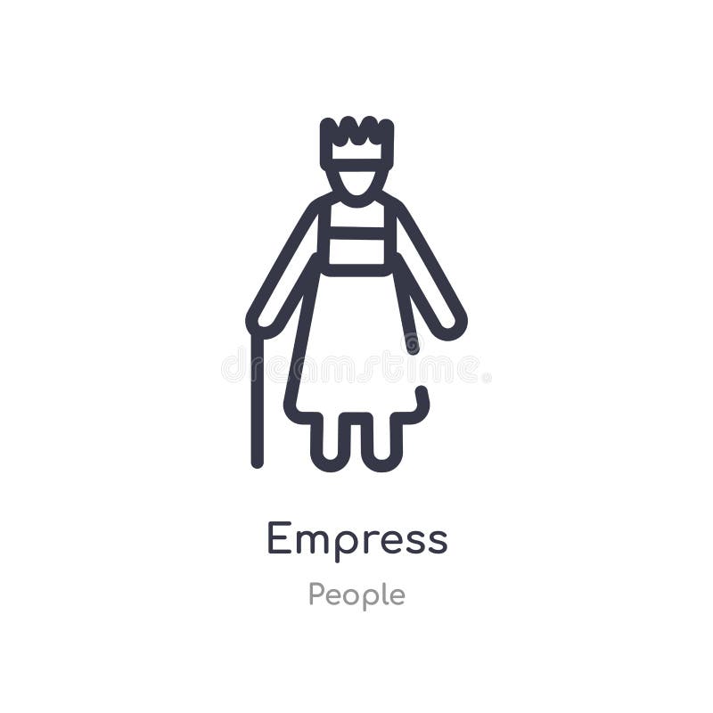 Empress Outline Icon. Isolated Line Vector Illustration From People ...
