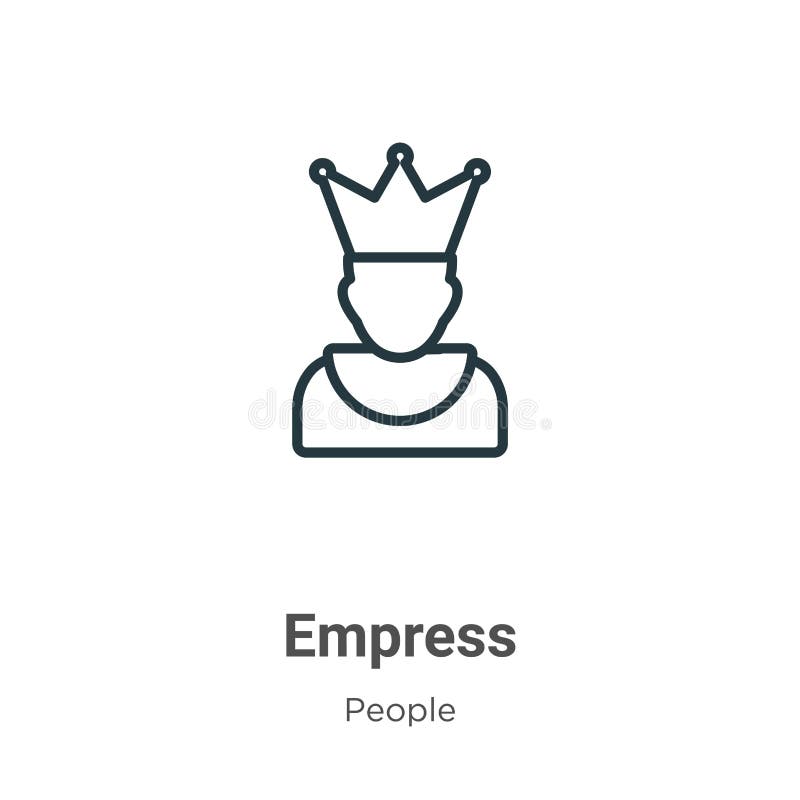 Empress Outline Vector Icon. Thin Line Black Empress Icon, Flat Vector ...