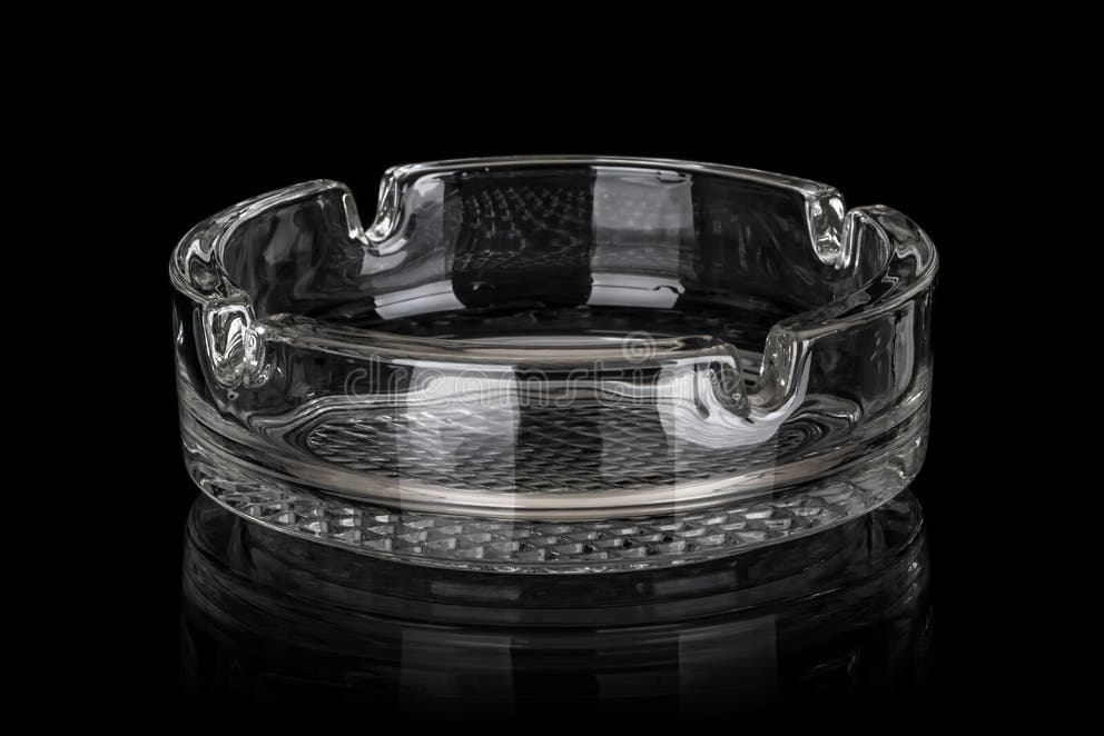 Empt Glass Ashtray Isolated Stock Photo - Image of shiny, illness: 86096358