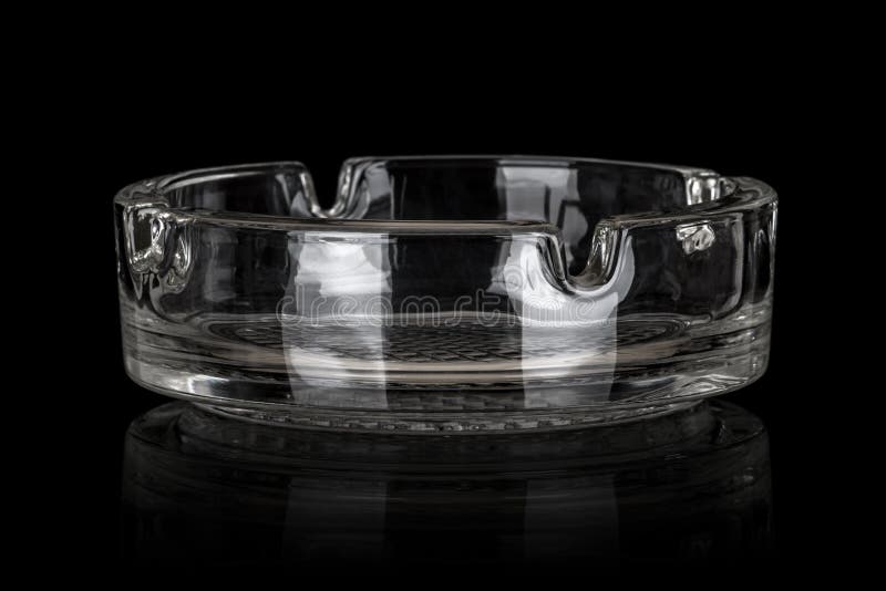 Empt Glass Ashtray Isolated Stock Image - Image of people, illness ...