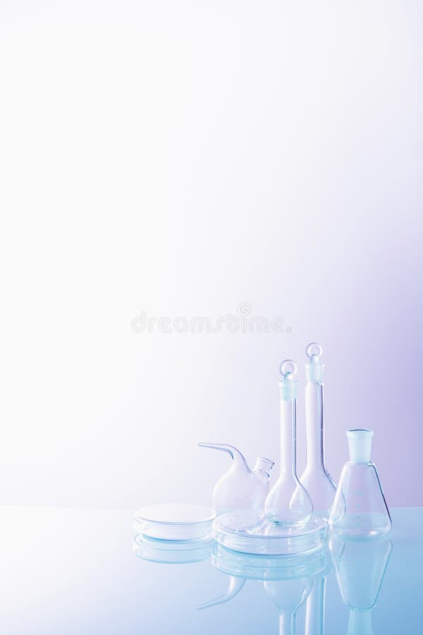 Empty Ñ hemical, Biological Science Laboratory Glassware Stock Photo ...