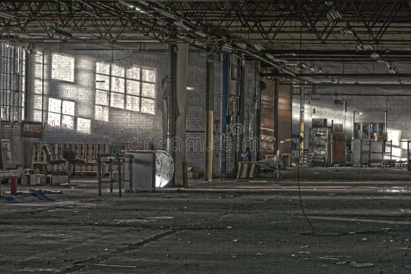 Empty Abandoned Factory stock image. Image of industrial - 61158357