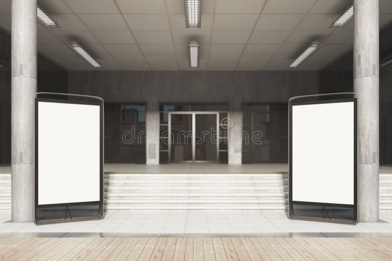 Empty ad banners stock illustration. Illustration of copyspace - 91468169