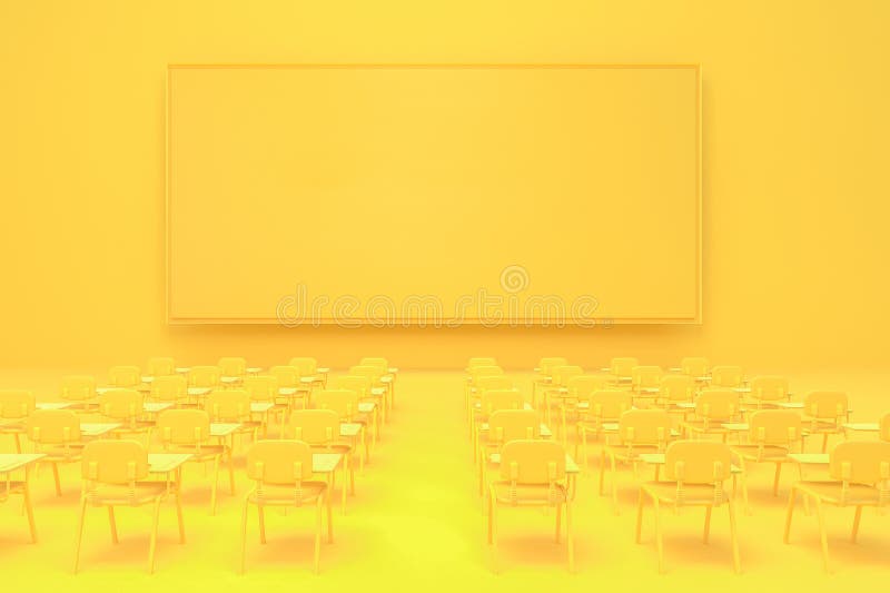 Empty Ad Board Yellow Screen Stock Illustration - Illustration of ...