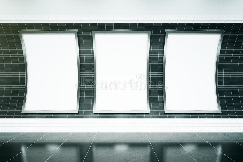 Empty ad posters front stock illustration. Illustration of portfolio ...