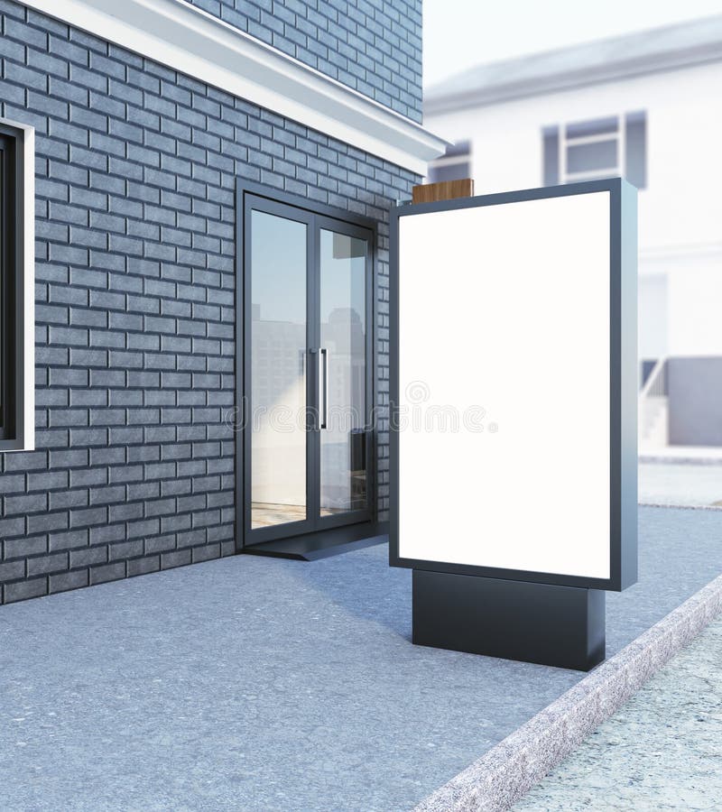 Empty ad stand stock illustration. Illustration of information - 104598890