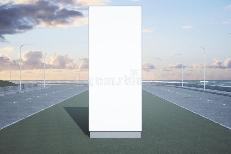 Empty ad stand front stock illustration. Illustration of display - 91879692