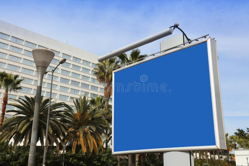 Empty Advertisement City Billboard Sign Stock Image - Image of display ...