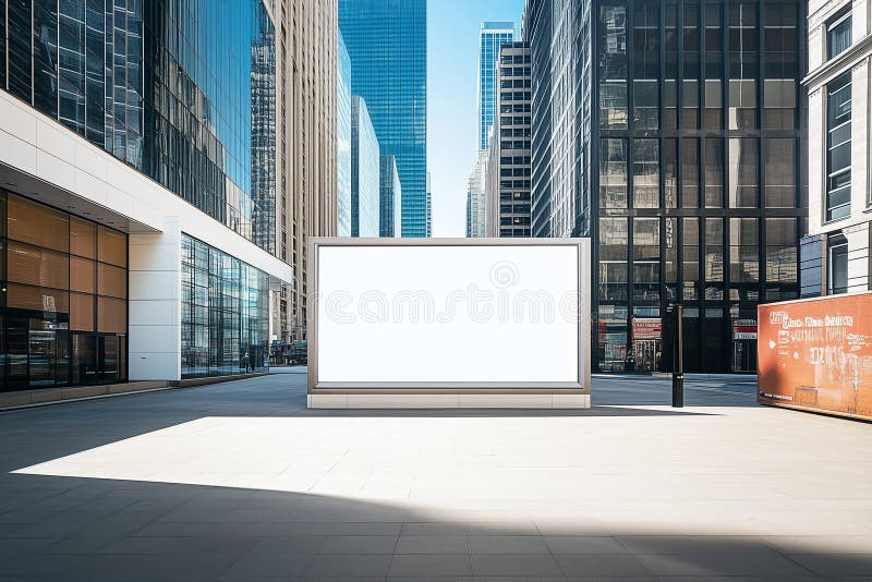 Empty Advertisement Space in Urban Setting Stock Illustration ...