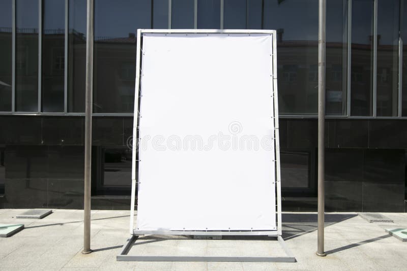 An Empty Advertising Banner Stock Photo - Image of advertisement, light ...