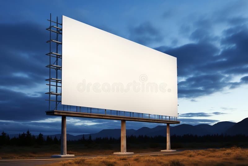 Empty Advertising Billboard Frame on Wall in Office Lobby Copy Space ...