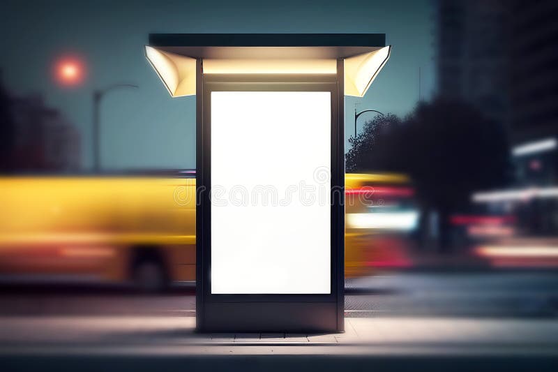 Empty Advertising Light Box Mockup. Generative Ai Stock Photo - Image ...