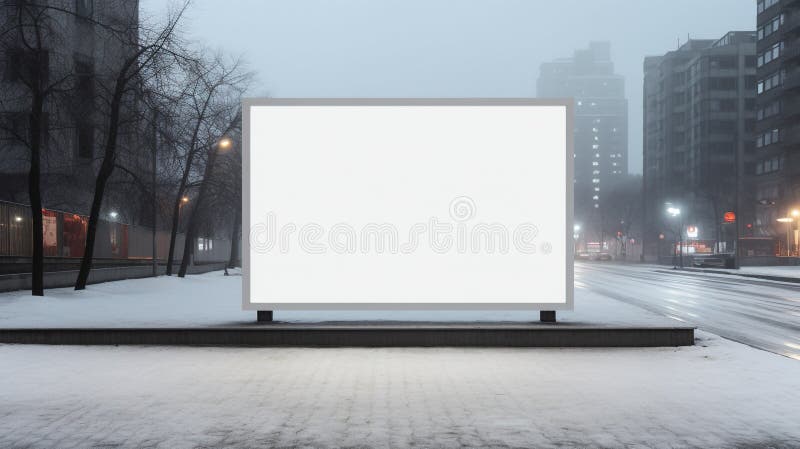 Empty Advertising Panel Generative AI Stock Illustration - Illustration ...
