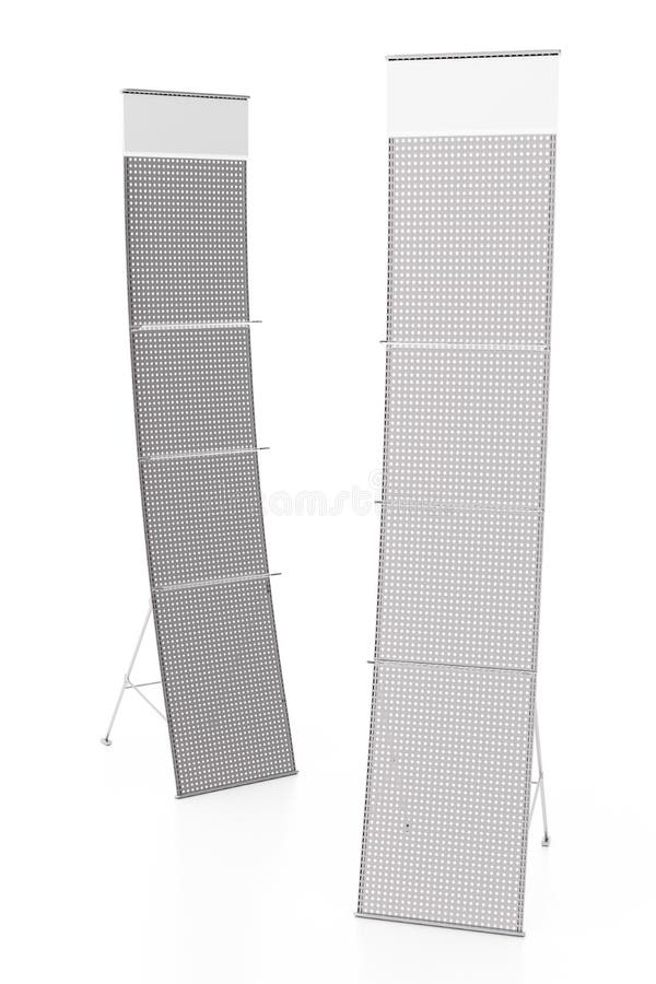 Empty Advertising Stand with Shelves Stock Illustration - Illustration ...