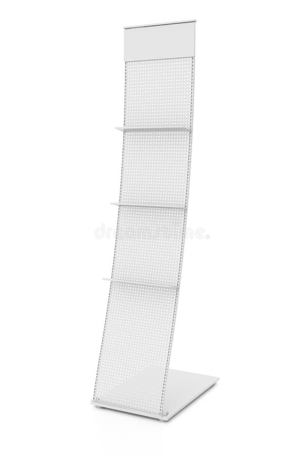 Empty Advertising Stand with Shelves Stock Illustration - Illustration ...