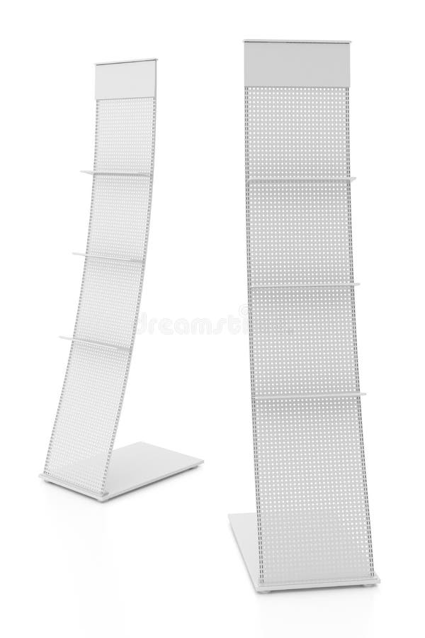 Empty Advertising Stand with Shelves Stock Illustration - Illustration ...