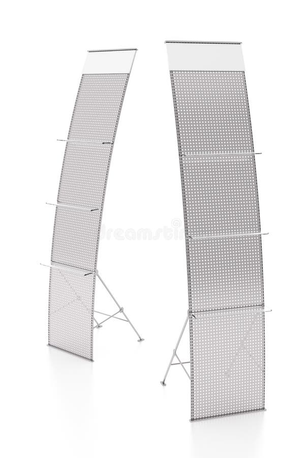 Empty Advertising Stand with Shelves Stock Illustration - Illustration ...