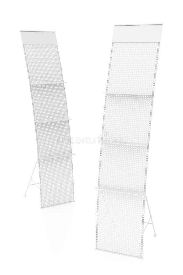 Empty Advertising Stand with Shelves Stock Illustration - Illustration ...