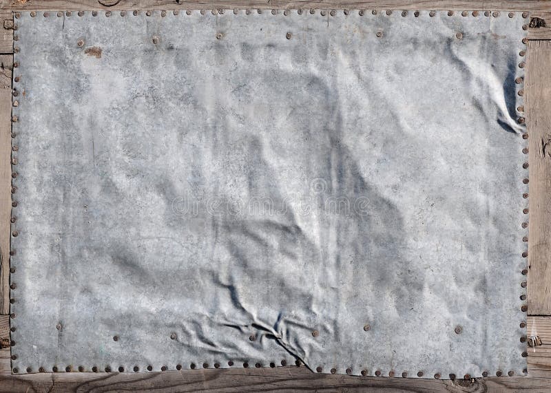 Empty aged metal plate stock photo. Image of tablet, nail - 25681716