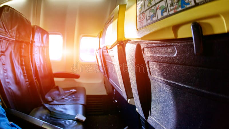 Empty aircraft cabin stock photo. Image of airport, aerospace - 70105734