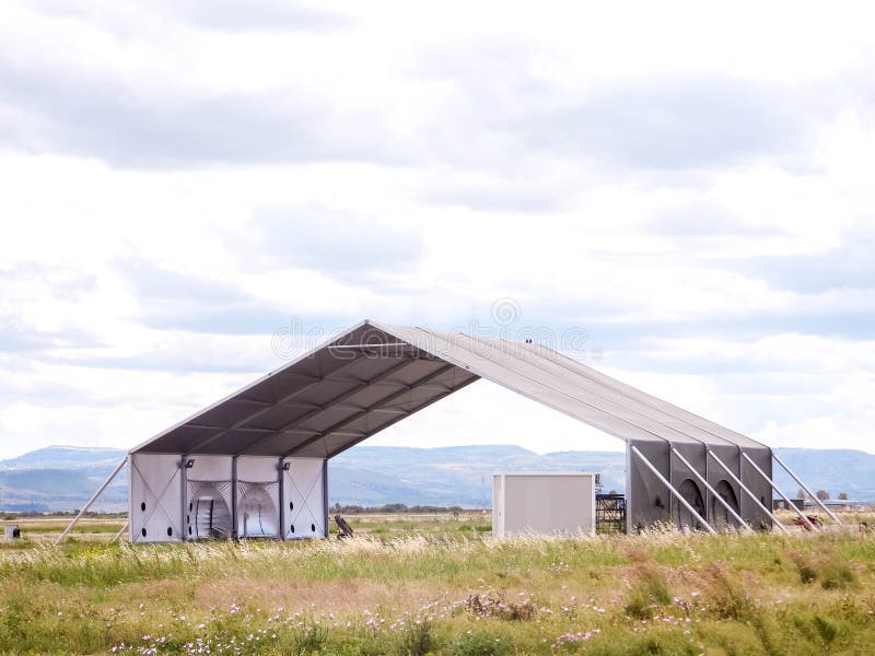 An Empty AIrcraft Hangar stock image. Image of cover - 183699089