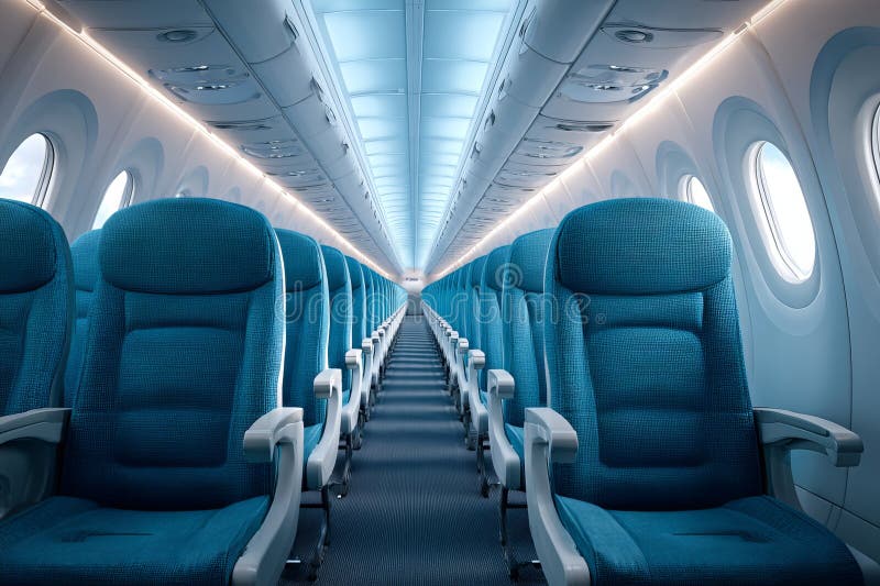 Empty Airplane Cabin Interior Stock Illustrations – 1,962 Empty ...